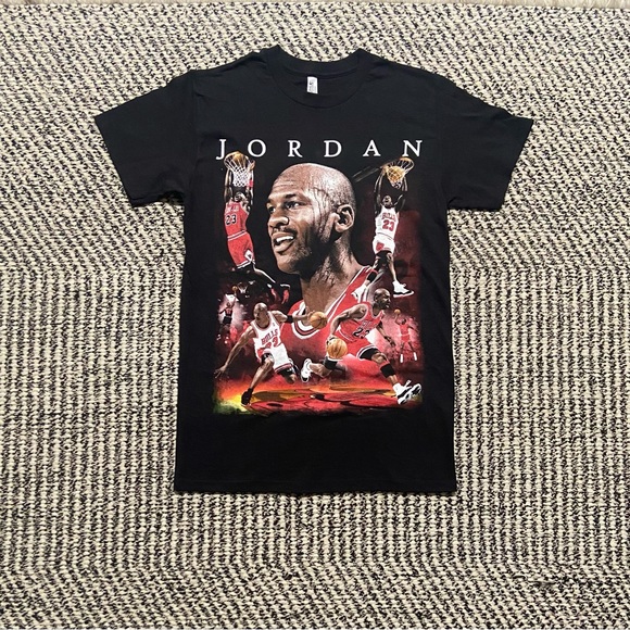 Shirts | Michael Jordan Black Graphic Tee | Poshmark